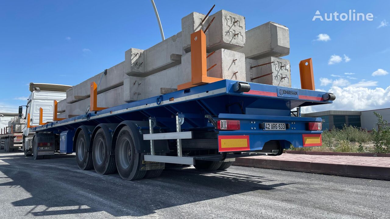 Nova Emirsan EXTENDABLE FLATBED BETON BLOCK PRECAST CARRIER | 2024 EMIRSAN poluprikolica za prevoz kontejnera