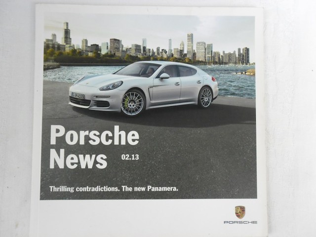 Prospekt Porsche News, 02/13, 51 str, 21 x 21 cm.