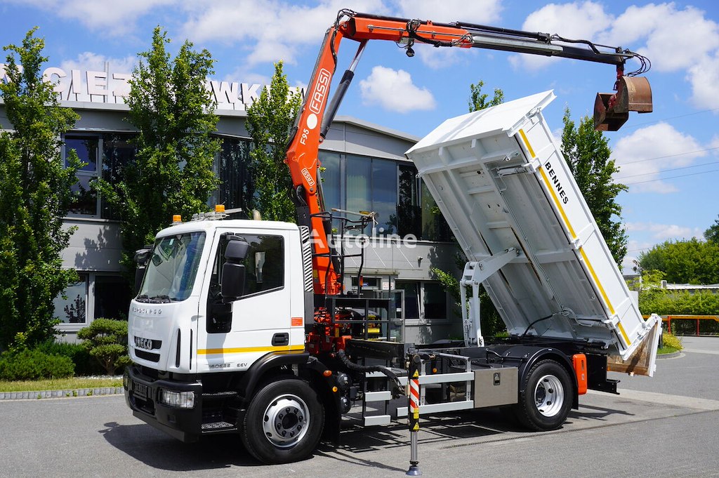 IVECO Eurocargo 160E22 EEV Dump truck / Bortmatic / Crane FASSI F95A.0 kiper