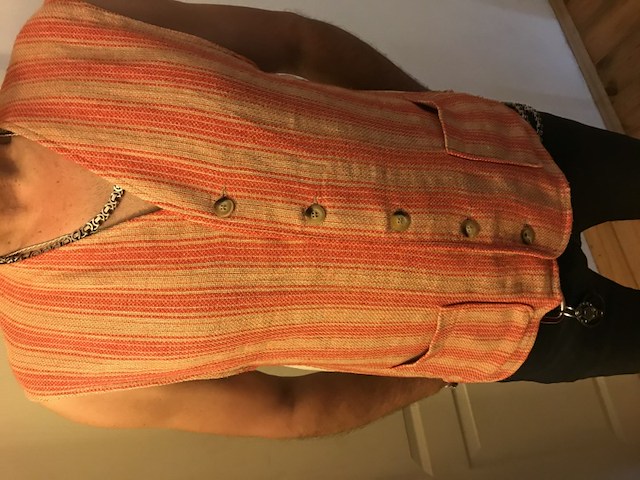 Prsluk Chevi Americki od lana narandzaste boje