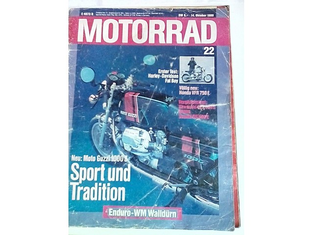 Časopis Moto Motorad 10/1989