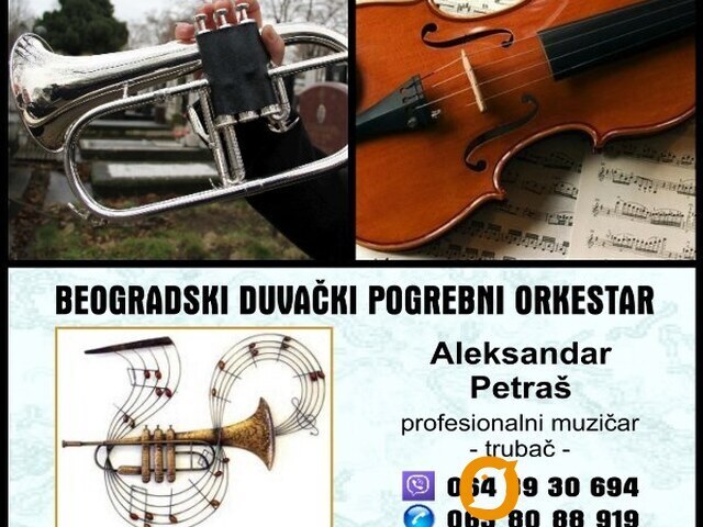 Solo truba,violina,hor ili orkestar za sahrane pogrebe