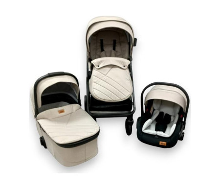 Bbo kolica za bebe 3u1 (a5) mamamia - beige ( A5BEIGE )