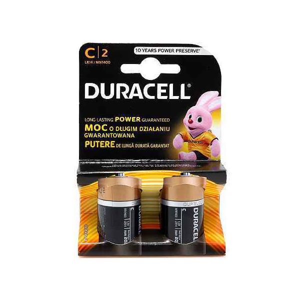 DURACELL Baterija alkalna 1.5V C LR14 blister 2/1