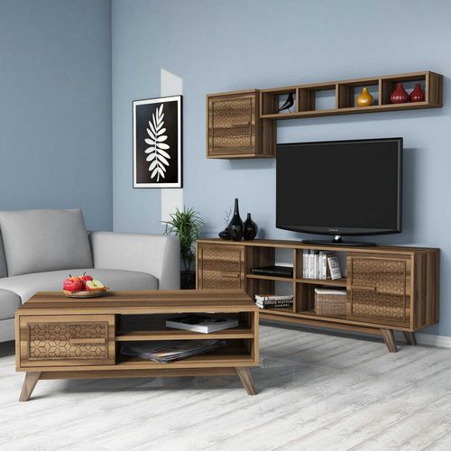 Ayla - Walnut Walnut Living Room Furniture Set