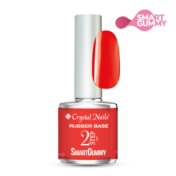 CN SmartGummy Rubber bazni gel 8ml N3 -Crvena