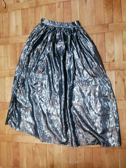 Mexx srebrna maxi suknja M