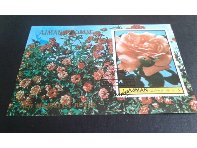 Ajman  ruže  blok iz 1972.god.