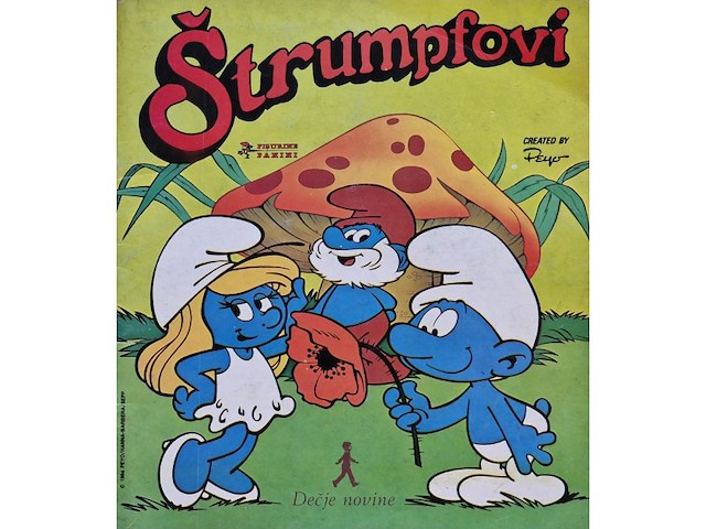 Sličice The Smurfs Štrumpfovi 1982 Panini vadjene komad