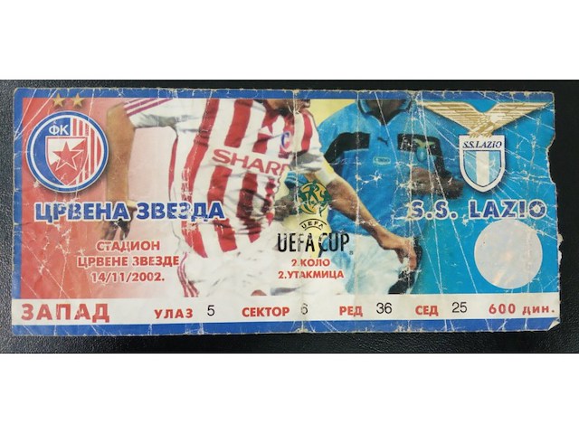 FUDBAL: CRVENA ZVEZDA - LAZIO 14.11.2002