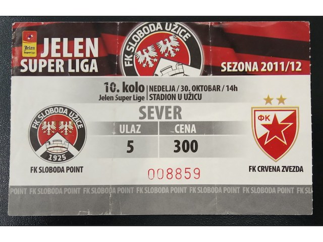 FUDBAL: SLOBODA (Uzice) - CRVENA ZVEZDA 30.10.2011