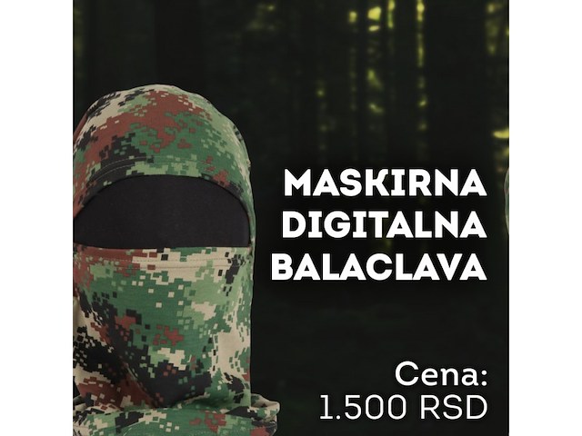 Fantomka Maskirna Digitalna Balaclava - podkapa