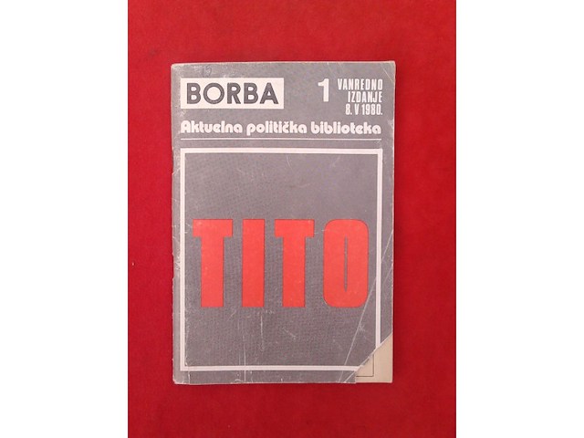 1 Vanredno izdanje 8.5.1980  Tito