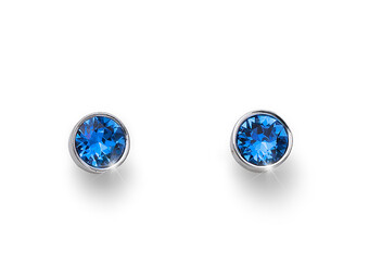 Ženske oliver weber uno sapphire mindjuše sa swarovski plavim kristalom ( 22623.206 )