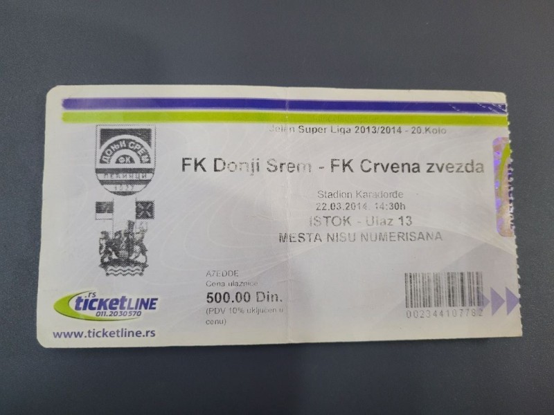 Fk Donji Srem - Fk Crvena Zvezda 22.03.2014.