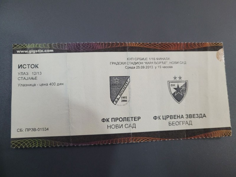 Fk Proleter - Fk Crvena Zvezda 25.09.2013.