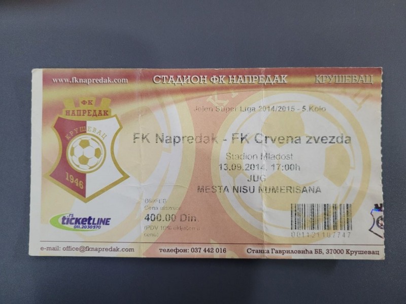 Fk Napredak - Fk Crvena Zvezda 13.09.2014.
