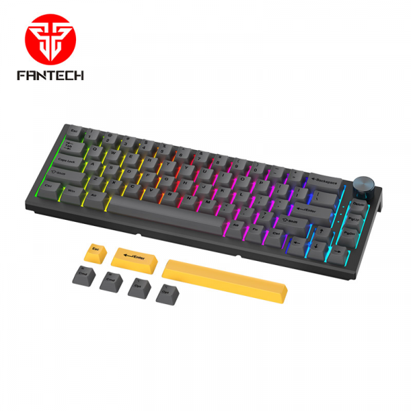 Tastatura mehanicka Gaming Fantech MK858 RGB MaxFit67 crna (white switch)