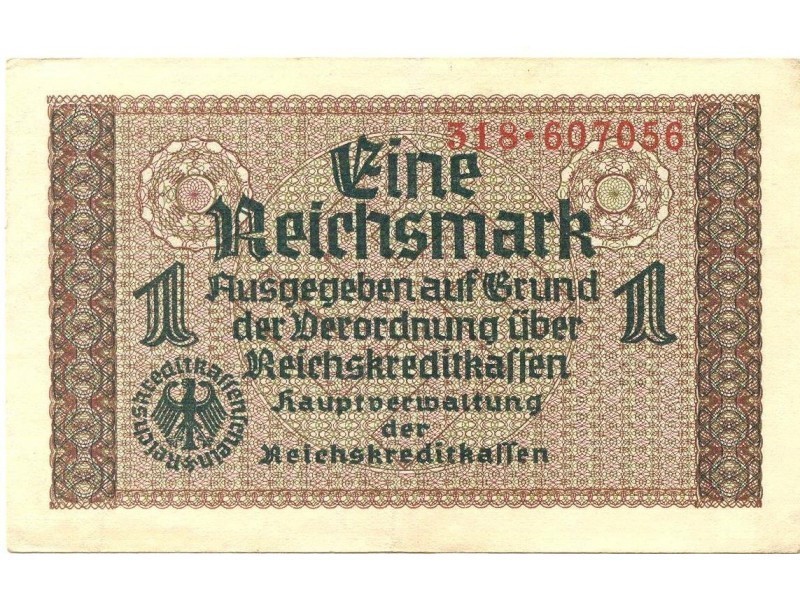 Nemacka okupacija 1 reichsmark 1940 - 1945