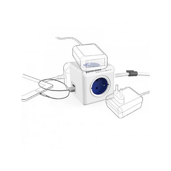 ALLOCACOC POWERCUBE EXTENDED USB 4XSCHUKO + DUAL USB, KABL DUŽ.1,5M CENA