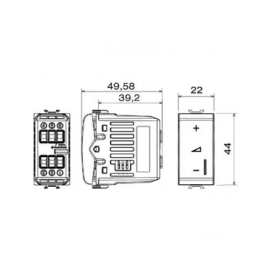 GEWISS GW12572A CHORUS, TASTER DIMER 5-150W LED, 1M, CRNI CENA
