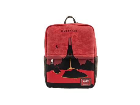 LOUNGEFLY STAR WARS LANDS MUSTAFAR MINI BACKPACK CENA