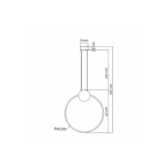 VESTA 563 VISILICA 25W 3000K CRNA/MESING CENA