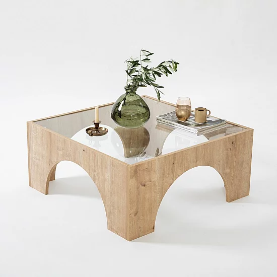 HANAH HOME STO ZA DNEVNU SOBU SEINE OAK TRANSPARENT CENA
