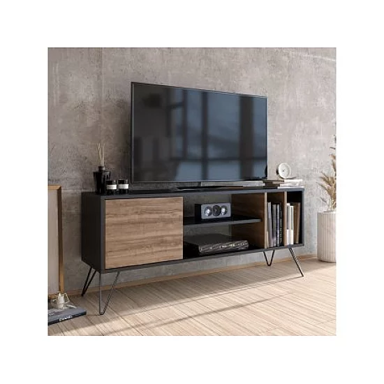 HANAH HOME TV POLICA MISTICO (140) WALNUT BLACK CENA