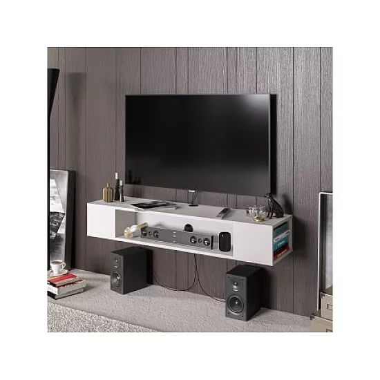 HANAH HOME TV POLICA PETI WHITE CENA