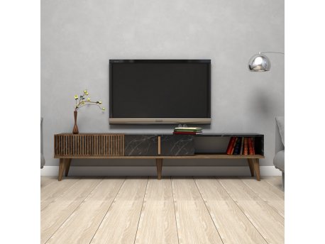 HANAH HOME TV POLICA MILAN WALNUT BLACK (845HCT3093) CENA