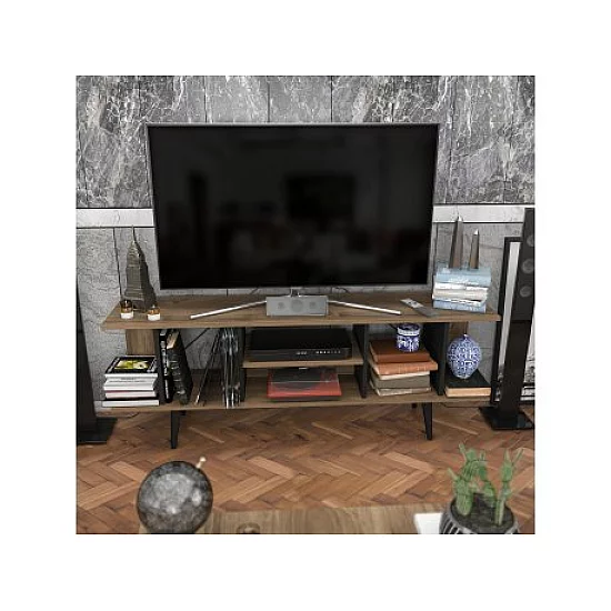 HANAH HOME TV POLICA AKYA WALNUT BLACK CENA