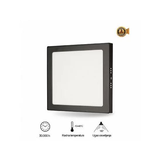 BBLINK LED PANEL N/Z KNS5-24W 4000K CRNI CENA