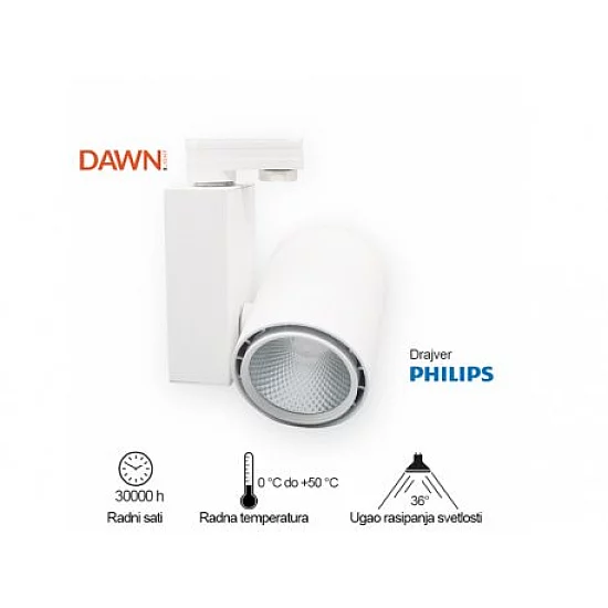 DAWN LED REFLEKTOR ŠINSKI 338201-3 40W 4000K BELI CENA