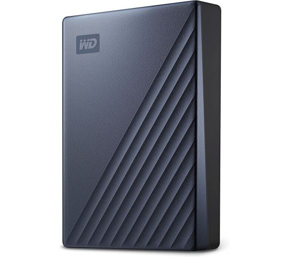 Western Digital - External HDD 4TB, USB3.2 Gen 1 Type-C (5Gbps), My Passport Ultra, Blue
