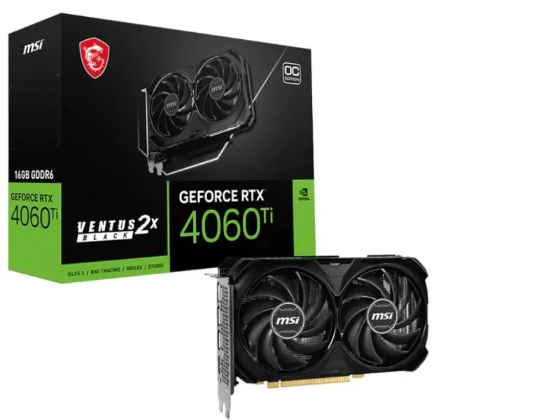 MSI NVidia GeForce RTX 4060 Ti Grafička karta 16GB 128bit RTX 4060 Ti VENTUS 2X BLACK 16G OC