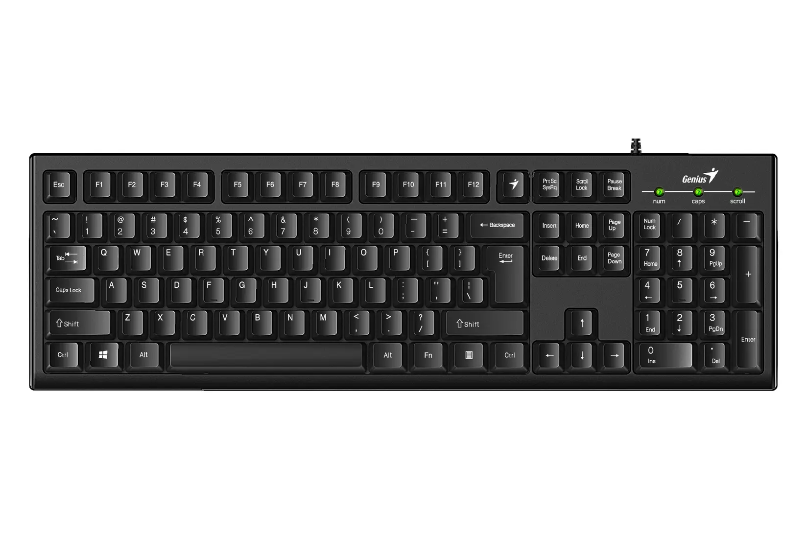 Genius KB-100 tastatura USB QWERTY Engleski Crno