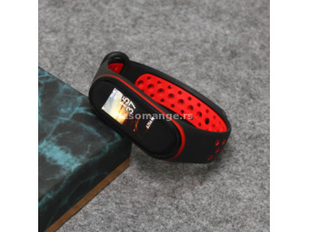 Narukvica za smart watch Xiaomi Mi Band M3/M4 crno crvena