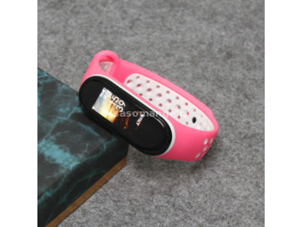Narukvica za smart watch Xiaomi Mi Band M3/M4 pink bela