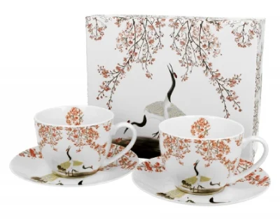 Šolje sa tacnom set 2 - Sakura and Cranes