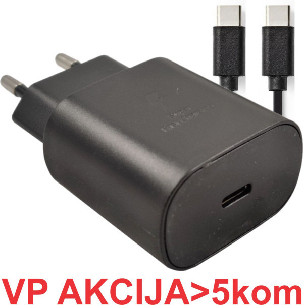 NPA-AC43 ** Gembird brzi Punjac 25W USB-C + kabl USB-C na USB-C 5V/3A, 9V/2,2A (543)