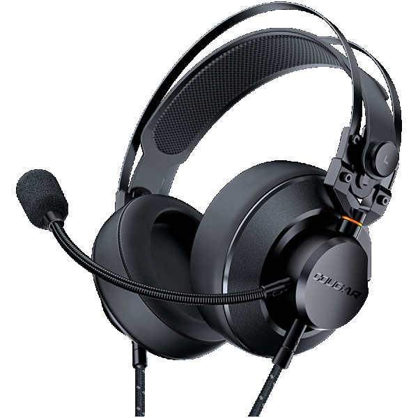 Cougar I VM410 I 3H550P53B.0002 I Headset I 53mm Driver 9.7mm noise cancelling Mic. Stereo 3.5mm 4-pole and 3-pole PC adapter Suspended