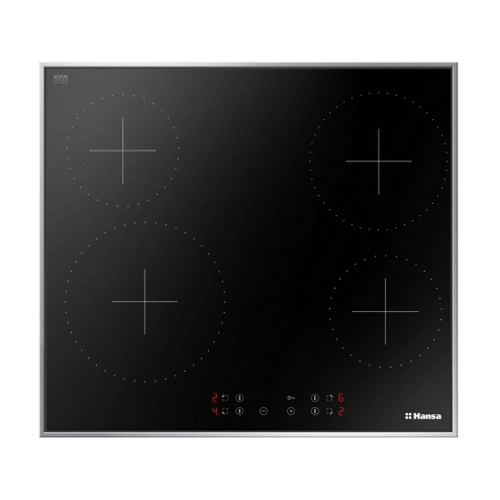 HANSA Ugradna ploča BHCI66377 Crna, Staklokeramička, Senzorsko upravljanje (Na dodir)