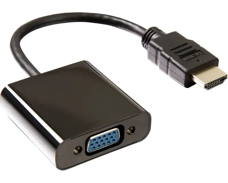 E-GREEN Adapter HDMI (M) VGA D-sub (F) crni