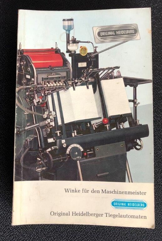 Heidelberg “Winke für den Maschinenmeister” uputstvo za upotrebu za Heidelberg OHT štamparske opreme