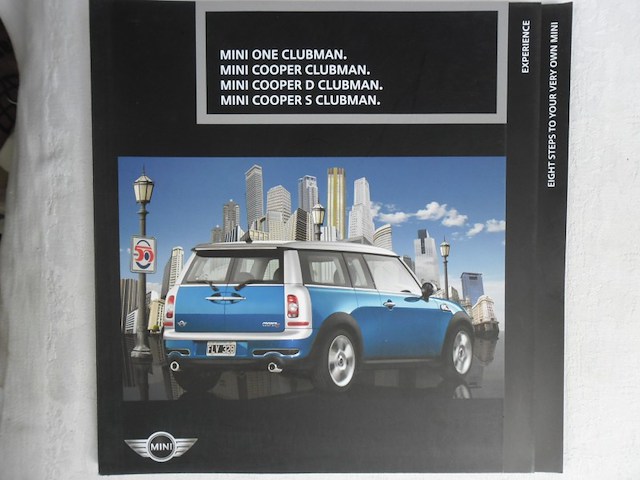 Prospekt Mini Cooper Clubman, 96 str, eng, 23 cm.