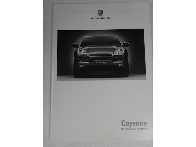 Prospekt Porsche Cayenne Modele in Daten 44 str, 21 x 1