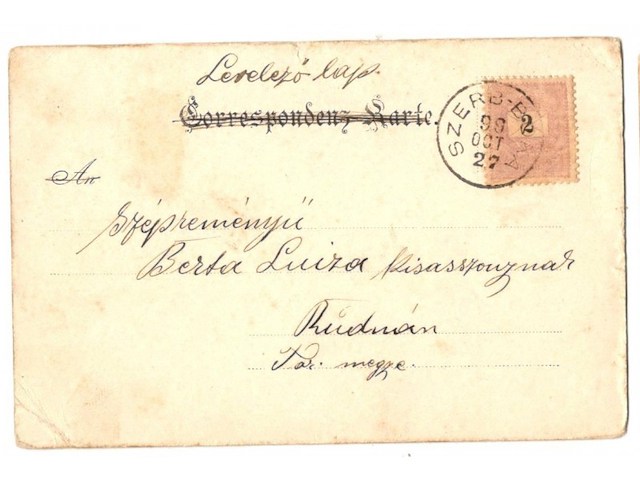 Beč - Grinzing 1899 - pečat Szerb-Boka / Sečanj