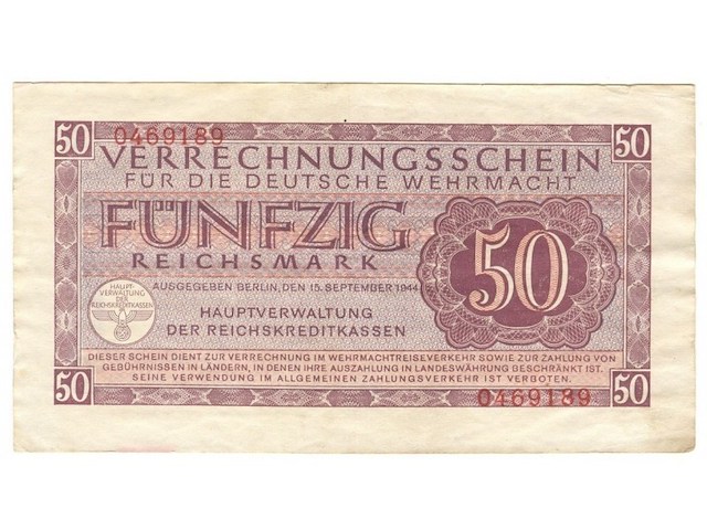 Nemacka 50 reichsmark 1944