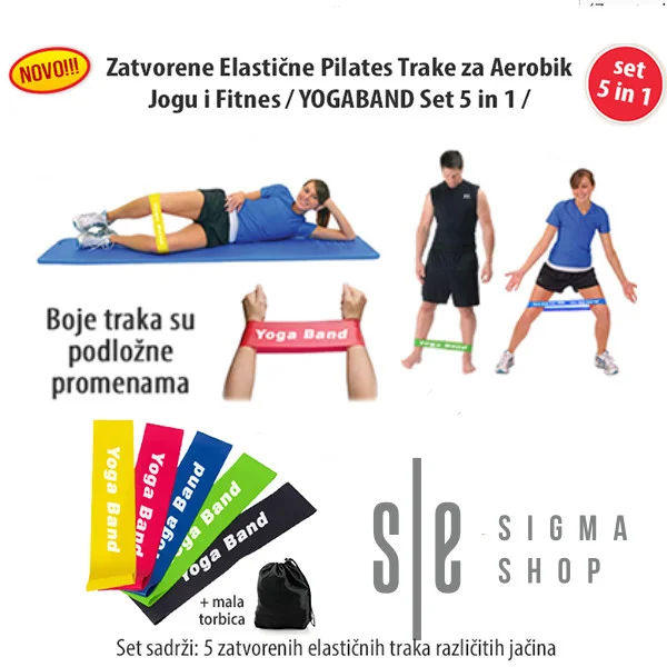 Zatvorene elastične trake – Yogaband set 5 in 1